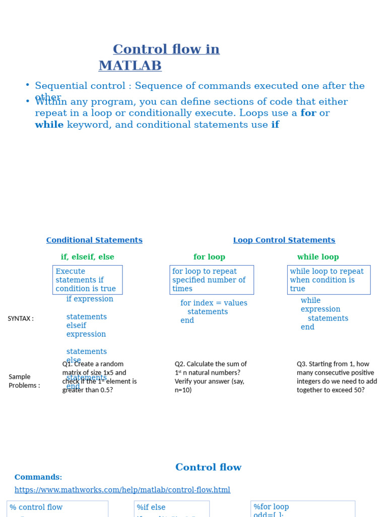 1 Control Flow | PDF