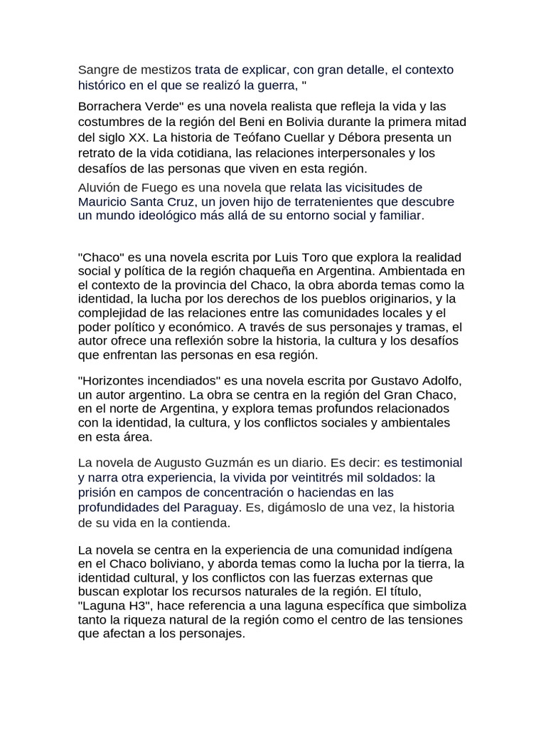 Sangre de Mestizos | PDF