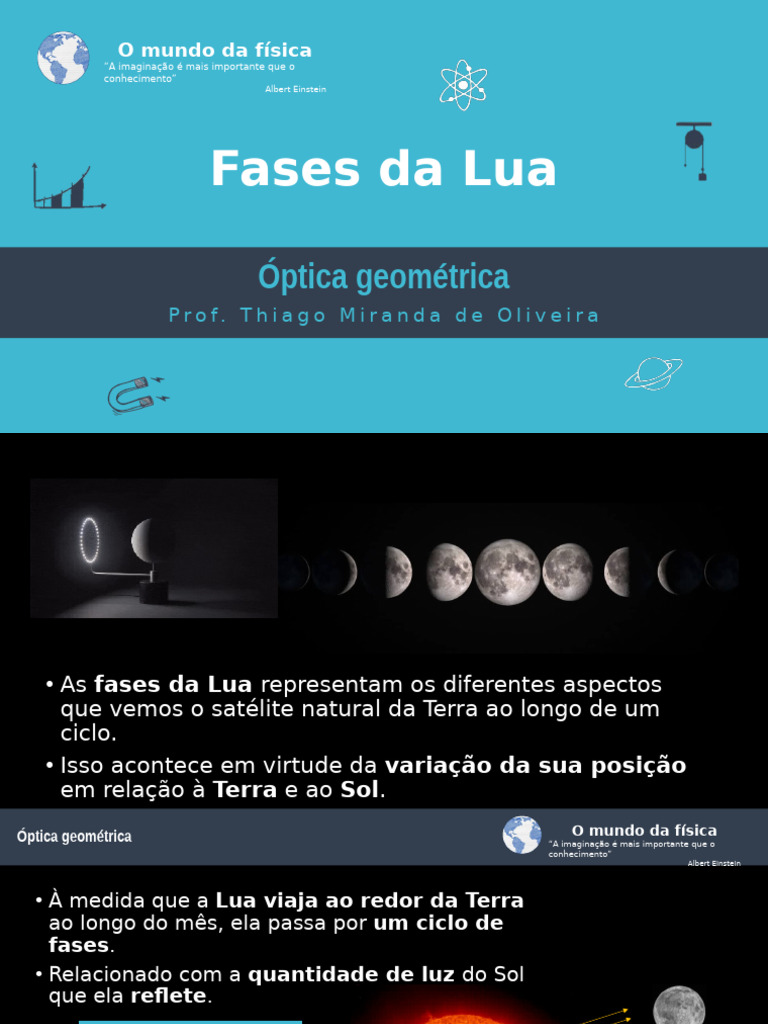 Óptica - Fases Da Lua | PDF