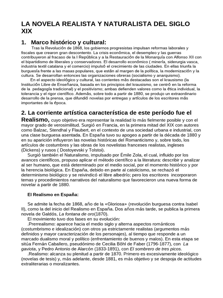 La Novela Realista y Naturalista.-517 | PDF