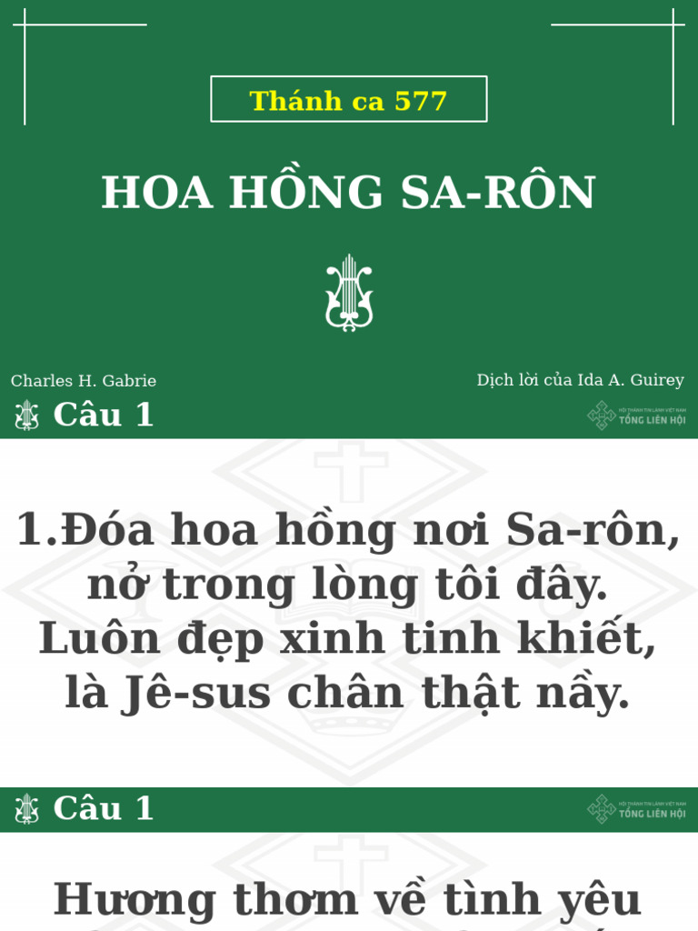 Thánh Ca 577: Hoa H NG Sa-Rôn | PDF