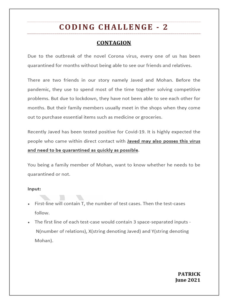 Coding Challenge - 2 (Graphs) | PDF