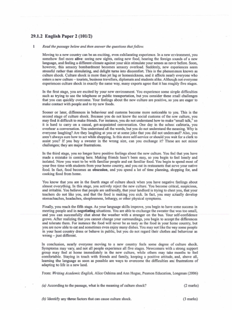 Kcse 2010 English p2 | PDF