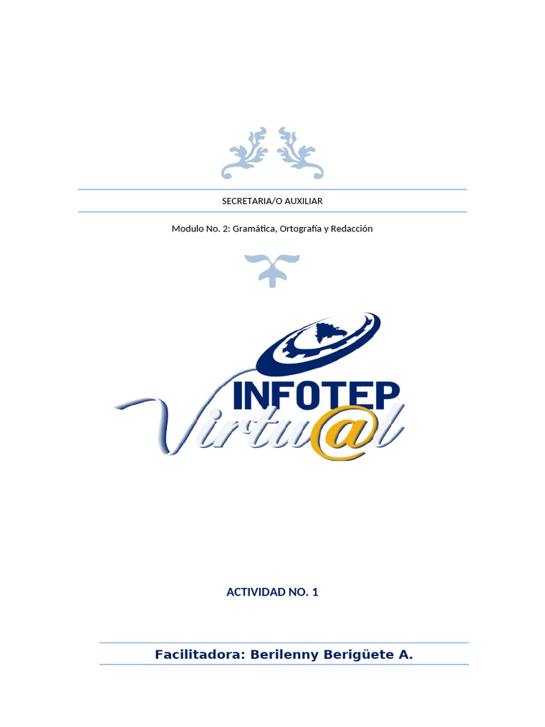 Actividad No 1 Modulo No 2 Pdf