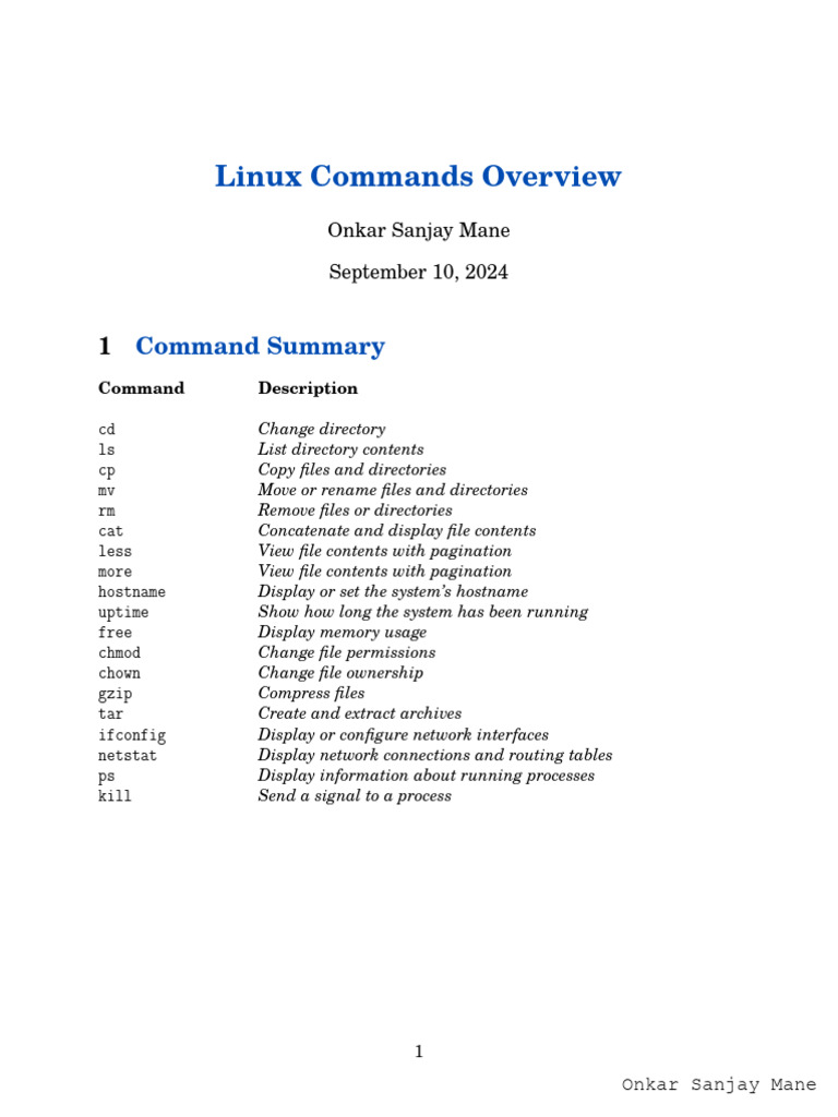 Linux Comman | PDF