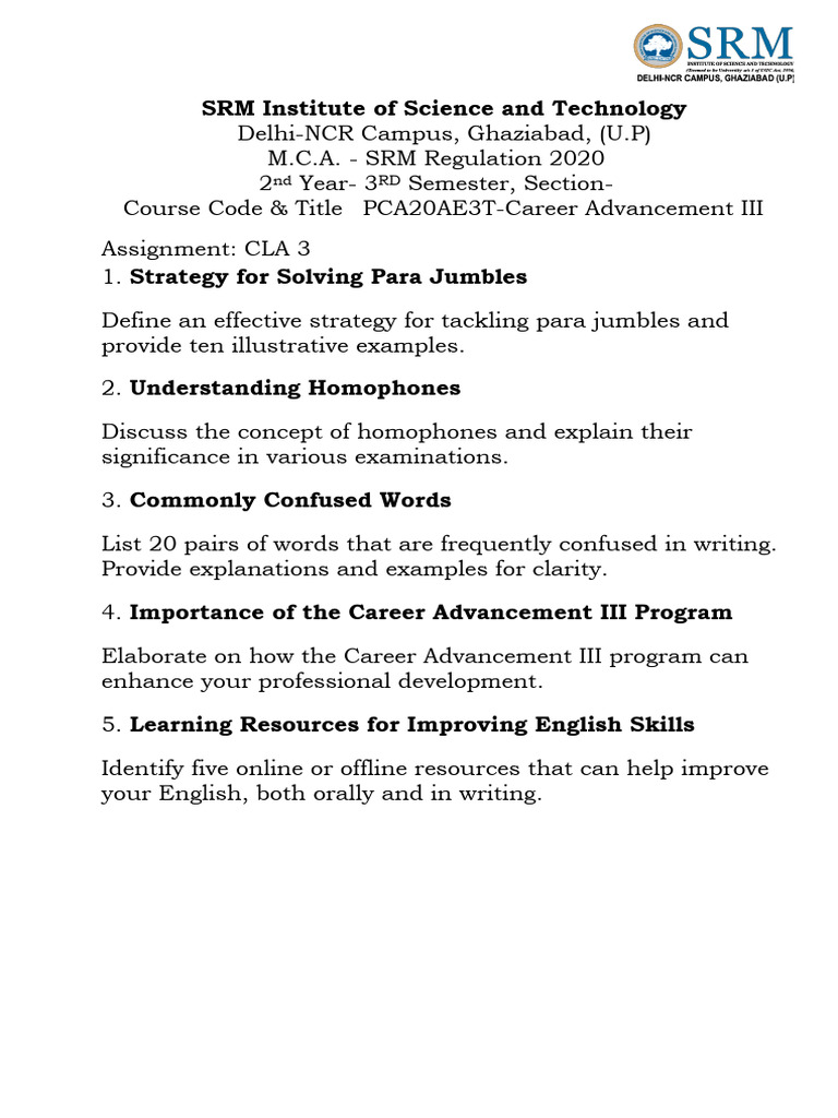 Mca Assignment | PDF