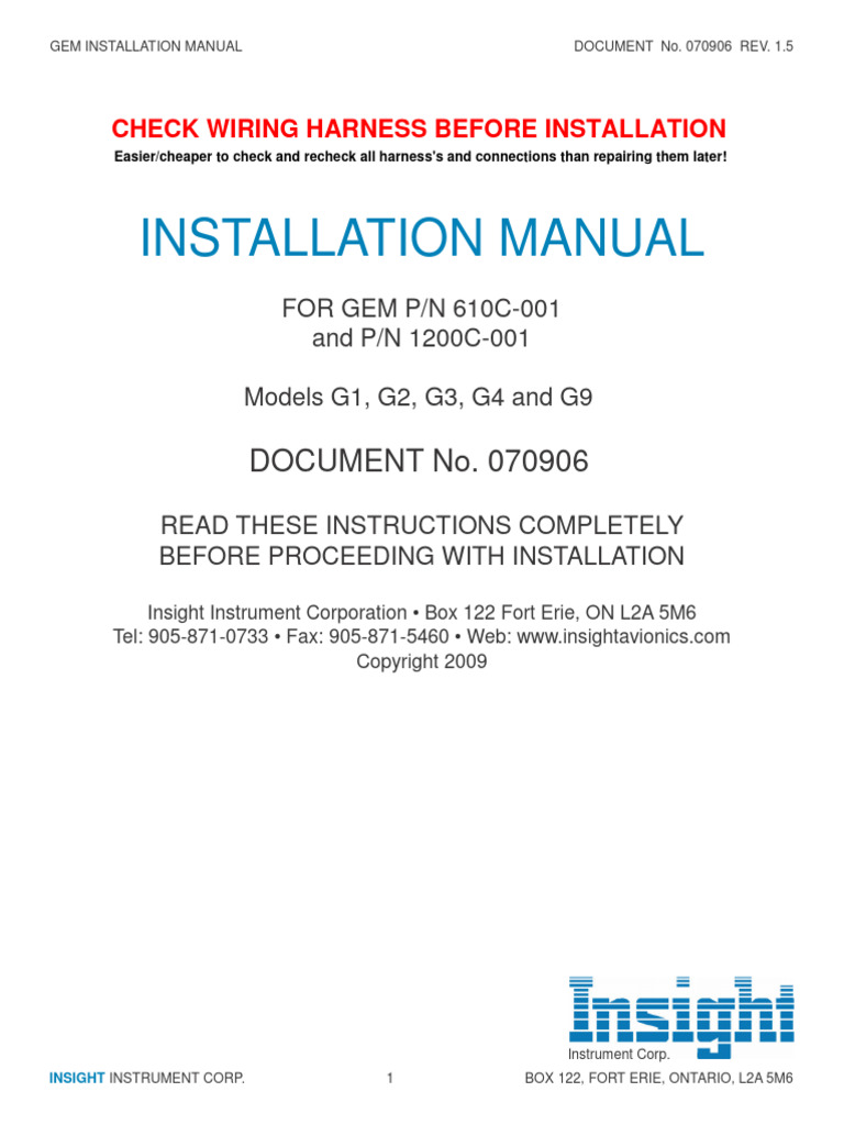 G-Series Install v1.5 | PDF