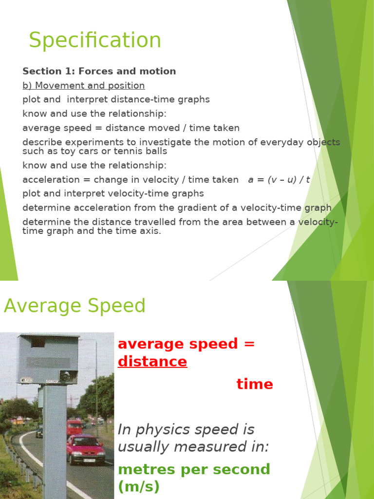 Unit 2 Describing Motion Movement&Position | PDF