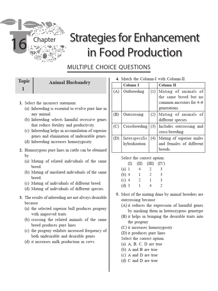 Strategies For Enhancement in Food Production | PDF