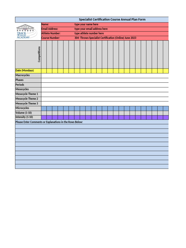 304 Training Design Form | PDF