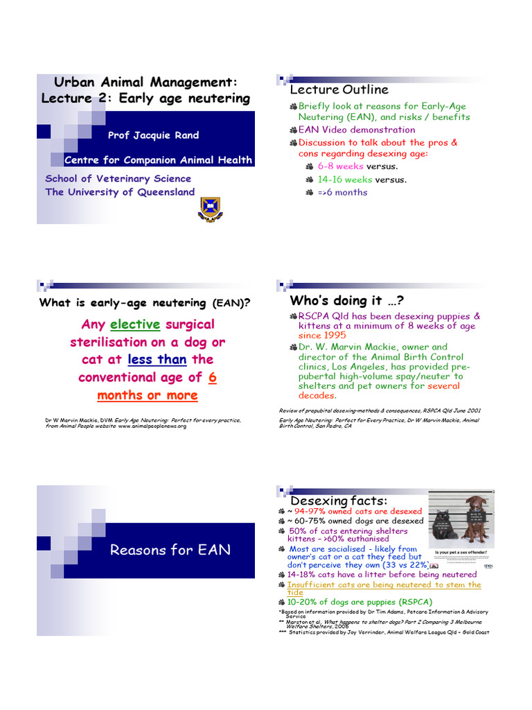 Early Age Neutering | PDF