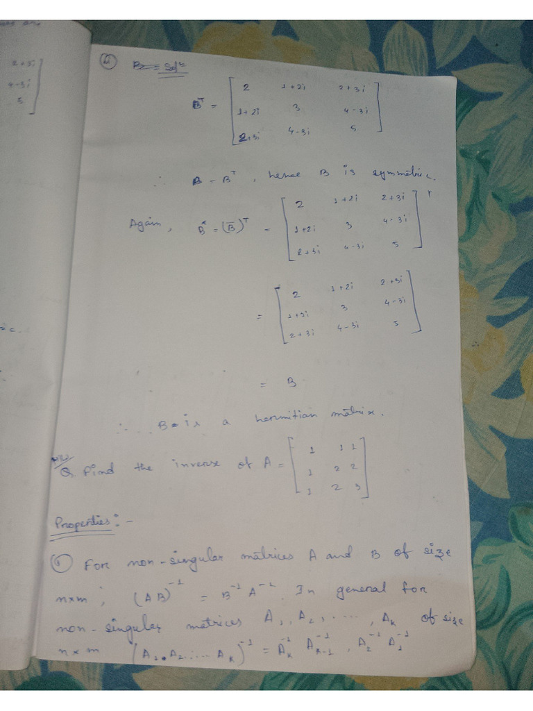 matrix notes 2 ( higher algebra) | PDF