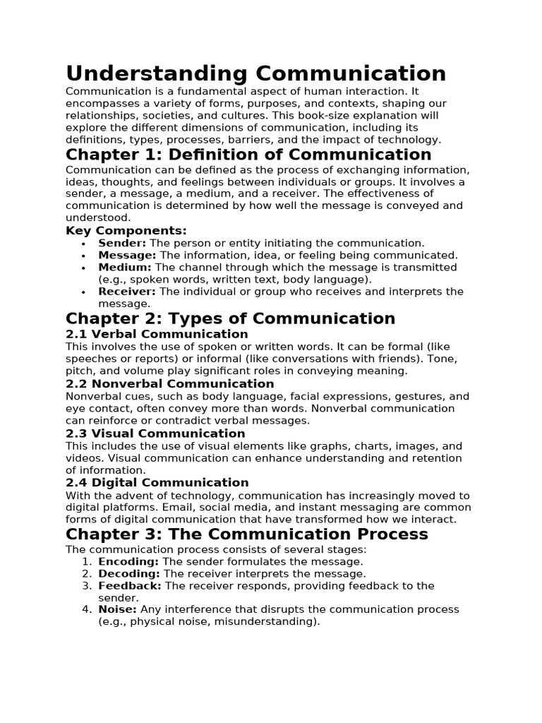Understanding Communication Pdf