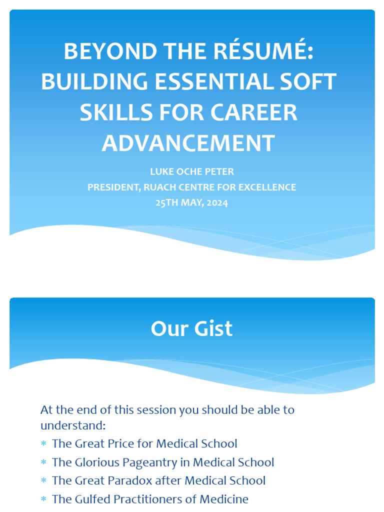 25TH MAY BEYOND THE RESUME-NiMSA LUKE OCHE PETER | PDF | Medical School ...