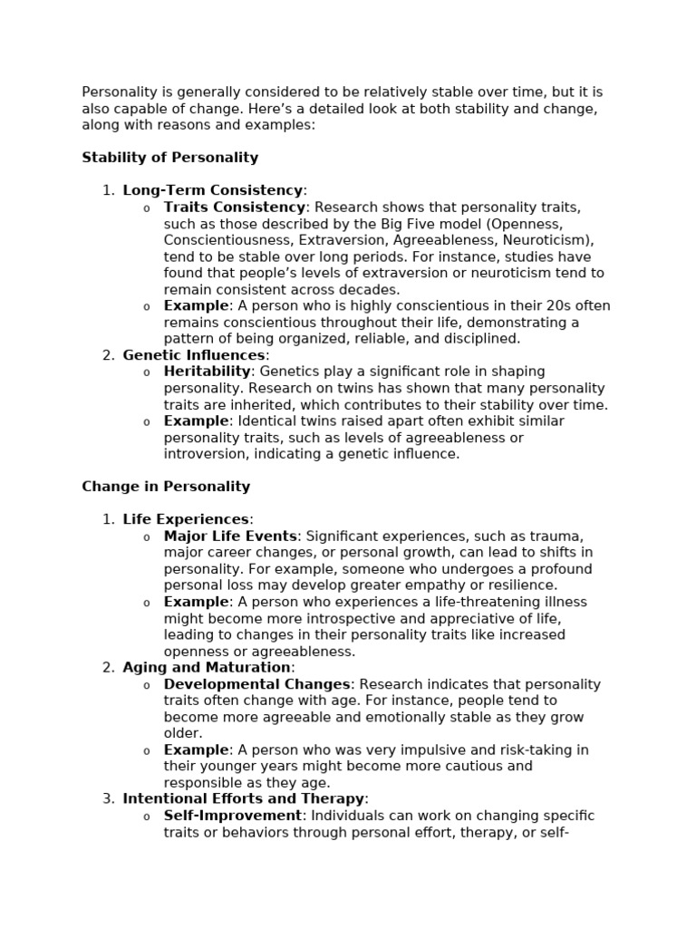 Personality Chage | PDF | Extraversion And Introversion | Self-Improvement