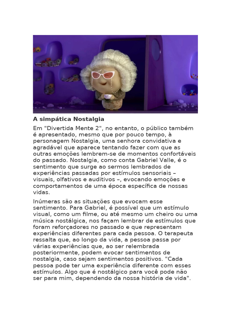 A simpática Nostalgia | PDF