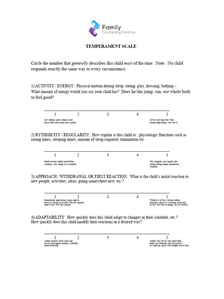 Temperament Scale | PDF
