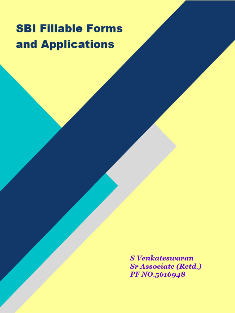 SBI Fillable Forms and Applications | PDF