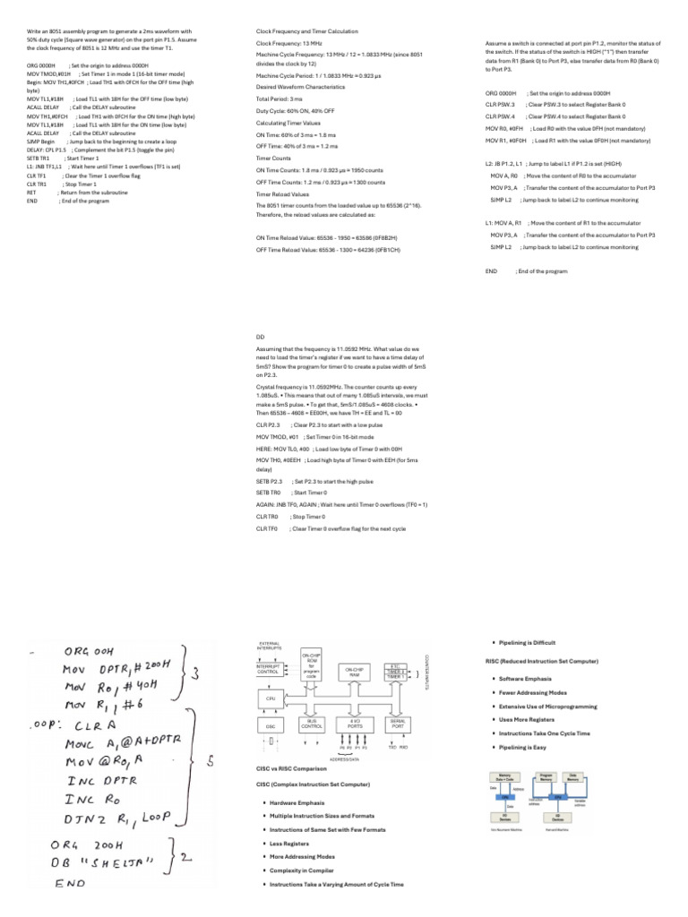 Write An 8051 Assembly Program To Generate A 2ms Waveform Wi (1) 9 ... Write An 8051 Assembly Program To Generate A 2ms Waveform Wi (1) 9 ...
