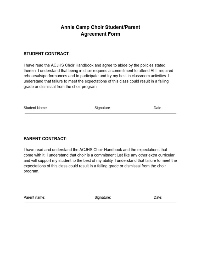 Parent Contract | PDF