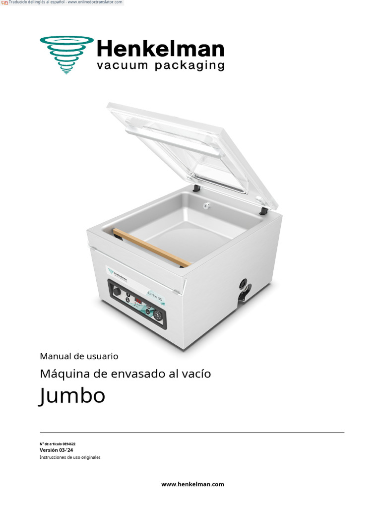 Henkelman Manual-Jumbo EN - En.es | PDF