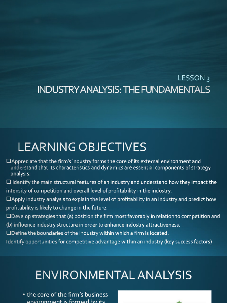 Industry Analysis Fundamentals Guide | PDF | Economics | Business