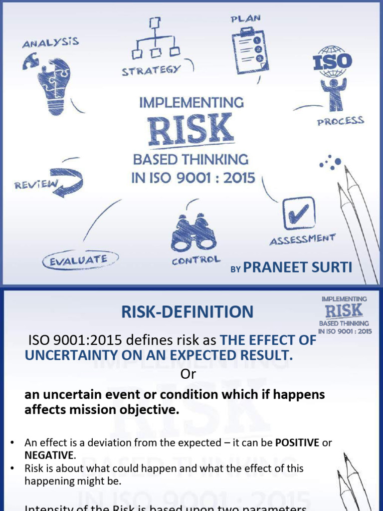Implementing Risk Based Thinking | PDF | Risk | Iso 9000