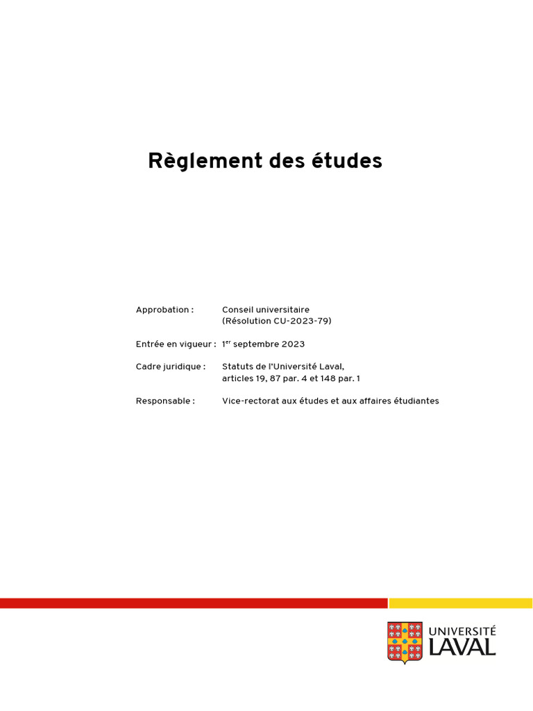 Reglement_des_etudes | PDF