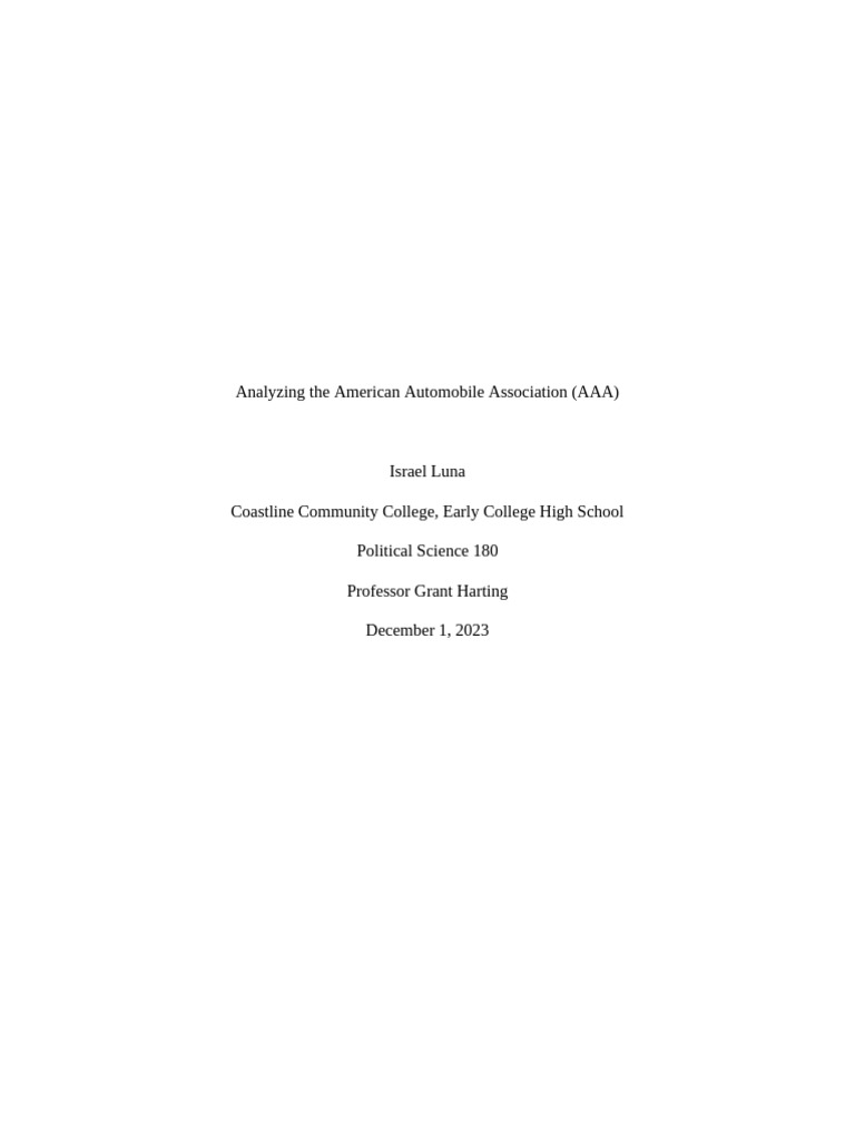 Interest Group Assignment Paper | PDF