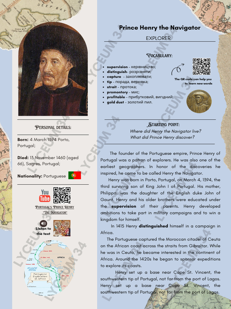 lESSON 2 - Prince Henry The Navigator | PDF