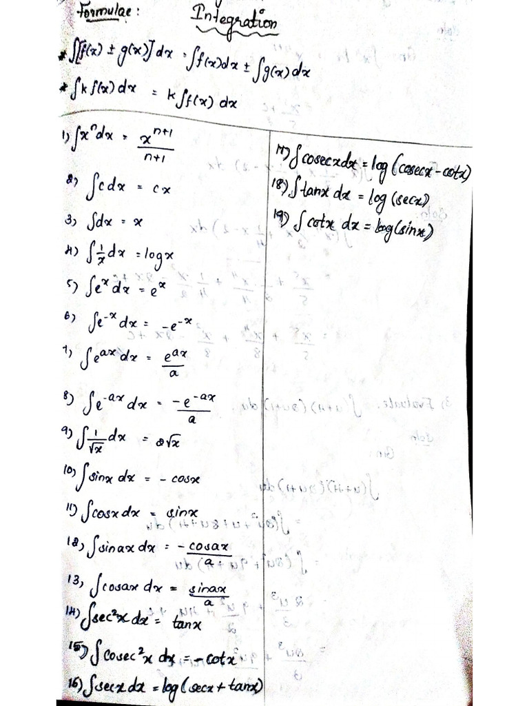 Integration Formula | PDF