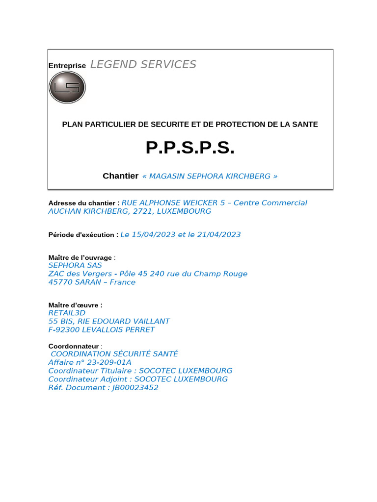 PPSPS LegendServices | PDF
