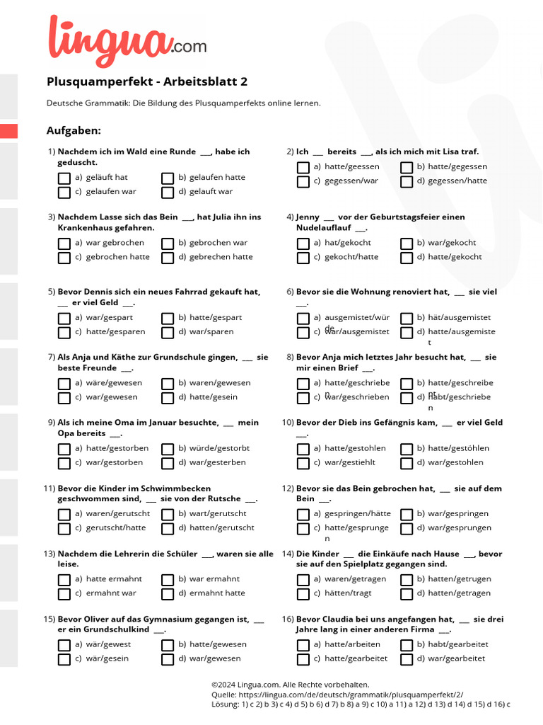 2 Plusquamperfekt | PDF