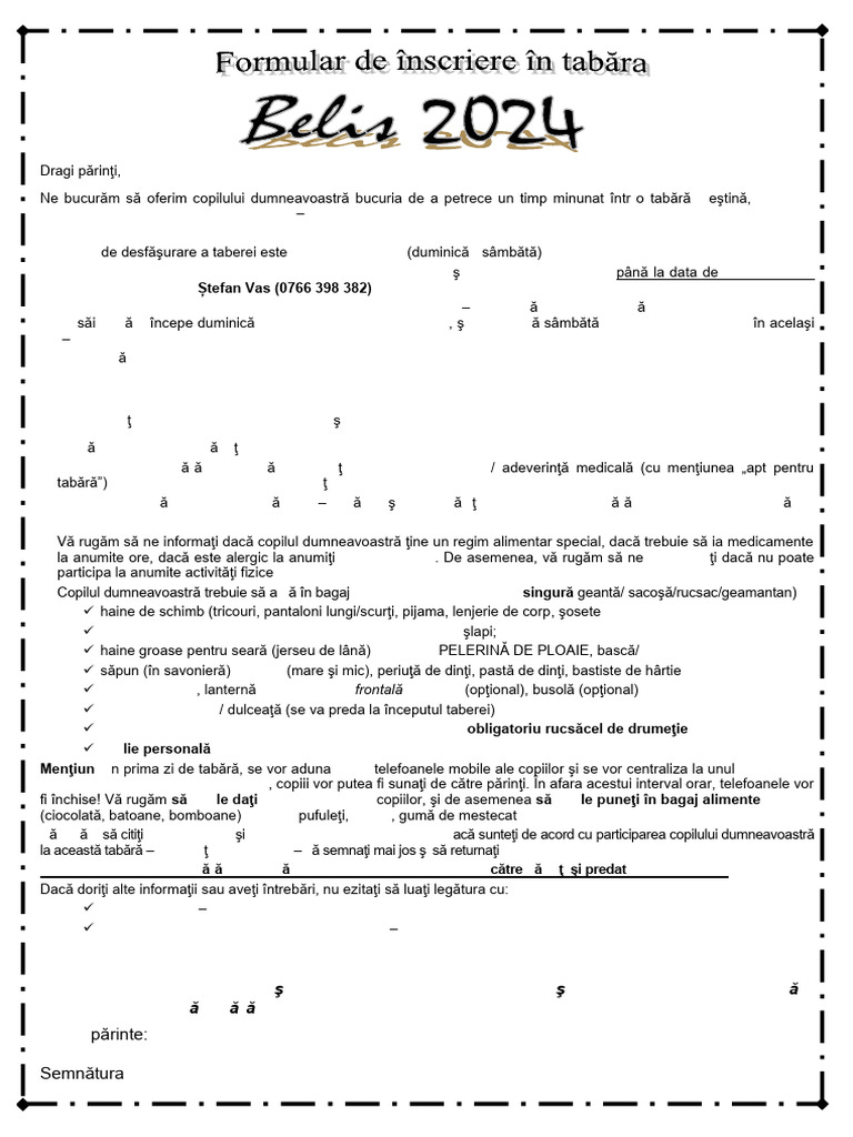 Formular Inscriere 2024 - 240730 - 091523 | PDF