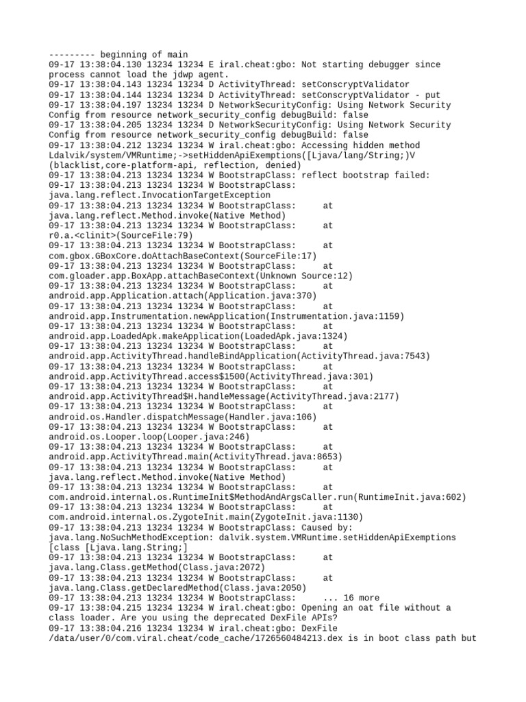 Com - Viral.cheat Logcat | PDF