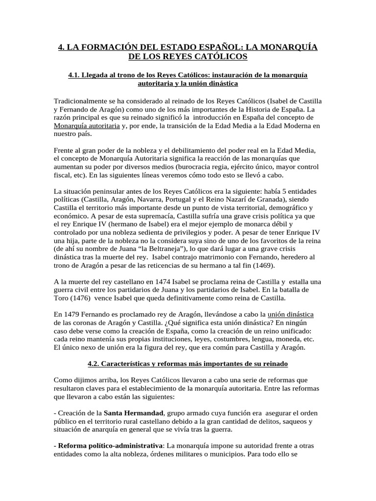 4 Reyes Catolicos | PDF