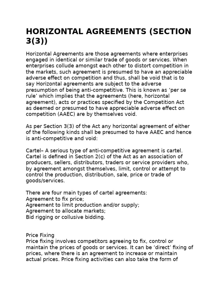 Horizontal Agreements (Section 3 (3) ) 20240609132703 | PDF