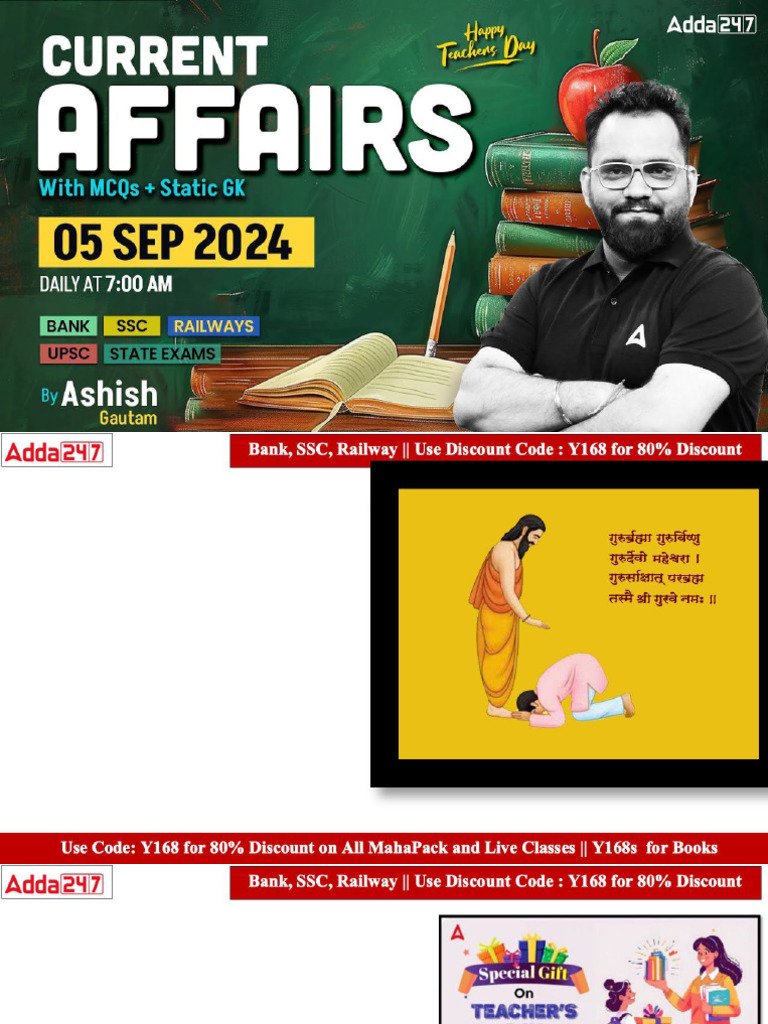 5th Sept 2024 Current Affair by Ashish Gautam Old | PDF
