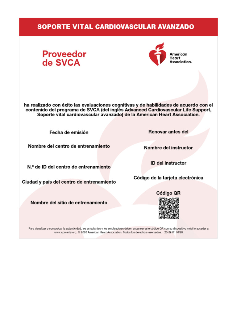 Certificado ACLS | PDF
