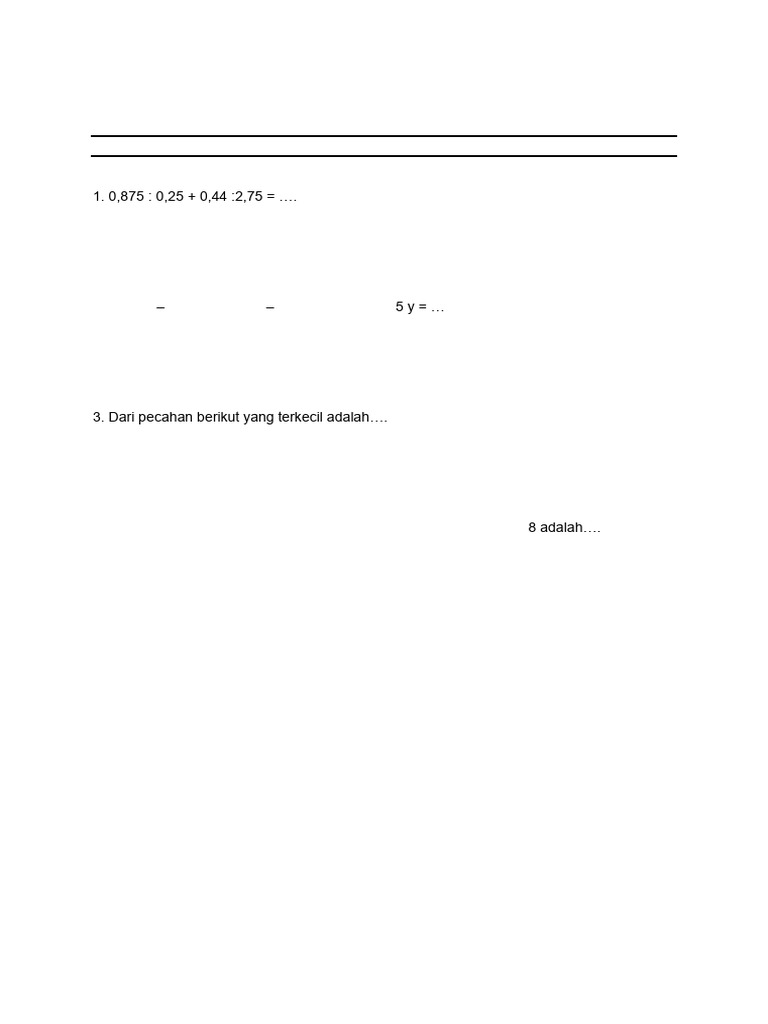 Latihan Soal Tes Matematika Masuk Sma 2023 Masagipedia Pdf