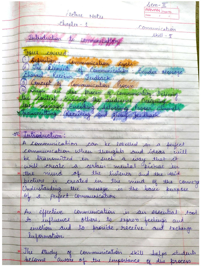 communication skills chapter 1 | PDF