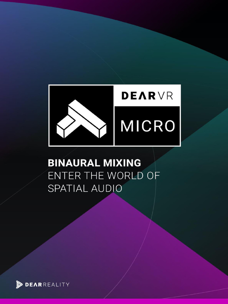 dearVR MICRO Manual | PDF