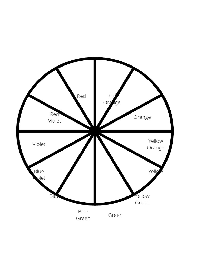 My Color Wheel Primary Color Art Worksheet | PDF