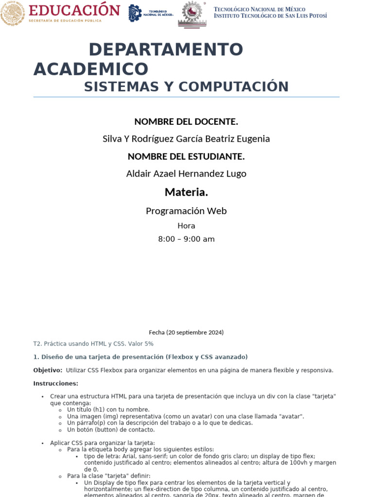 T2. Práctica Usando HTML y CSS. Valor 5%tarea | PDF | HTML | Arte