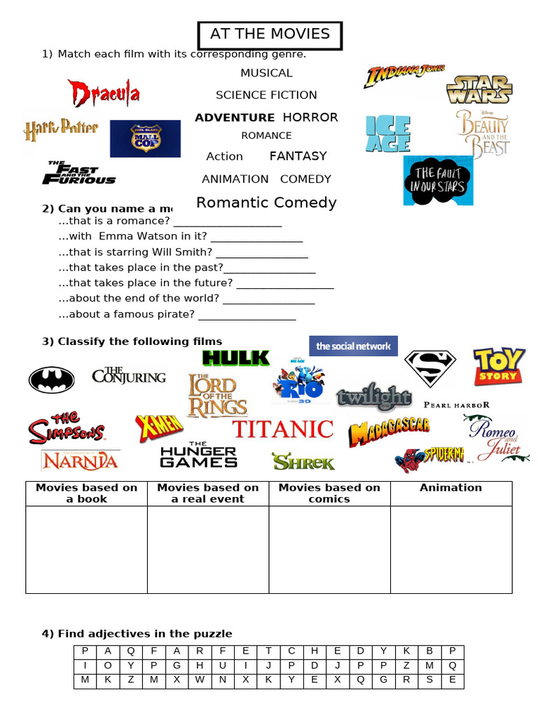 Worksheet - Films | PDF