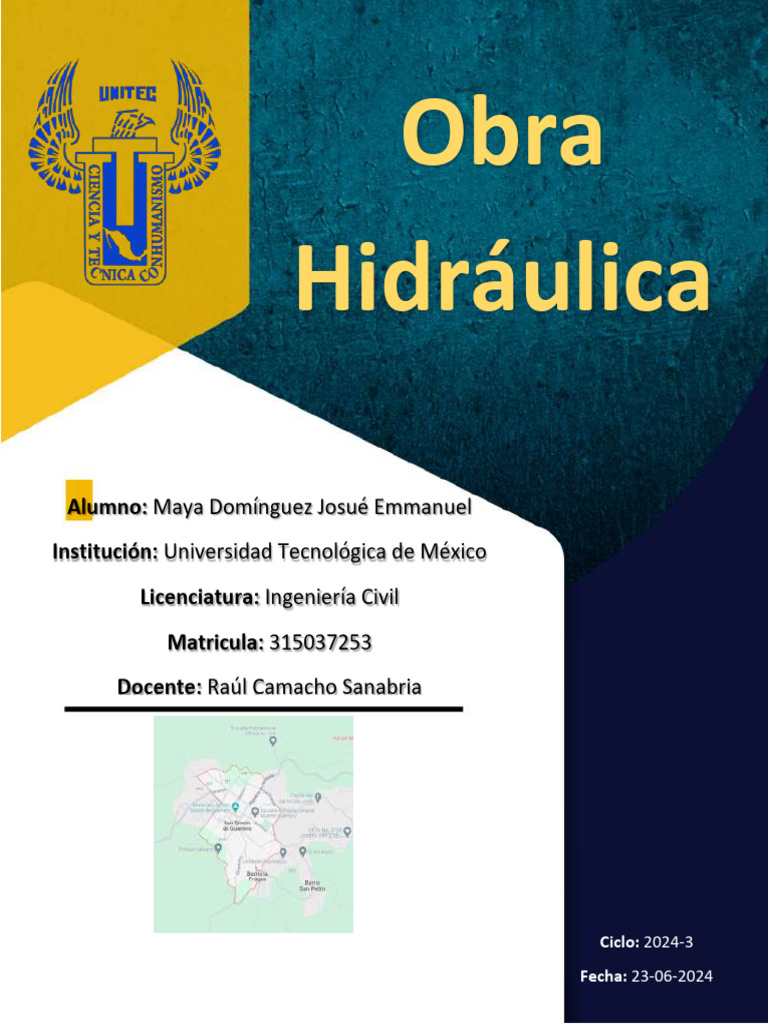 Proyecto - Sistemas Hidraulicos y Hambientales - Maya Dominguez Josue ...