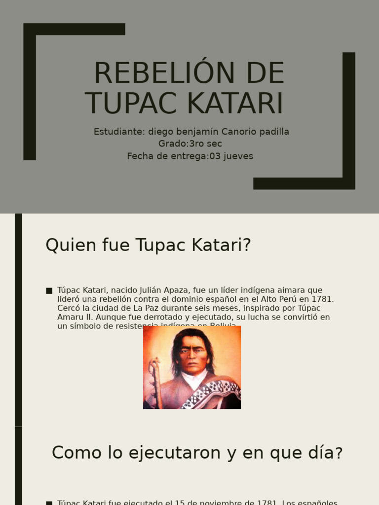 Rebelión de Tupac Katari | PDF