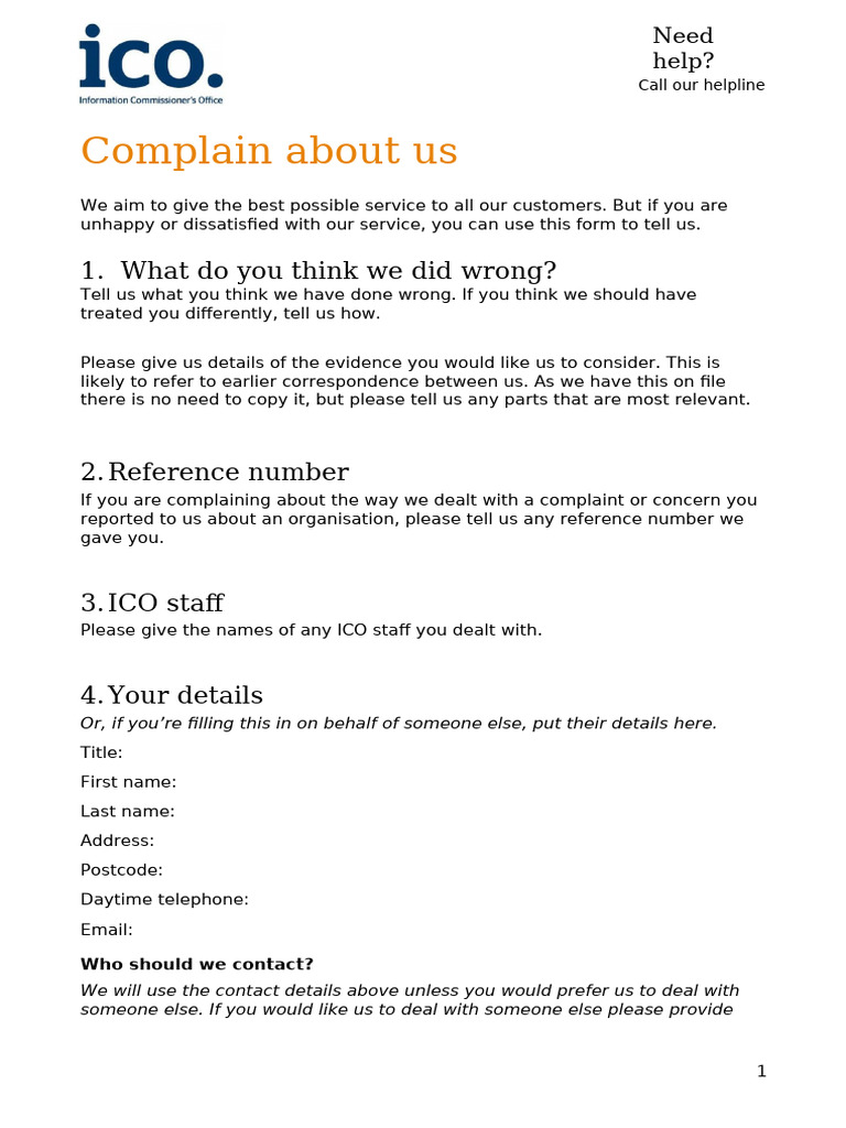 Concerns About Ico Form Word v2 0 | PDF