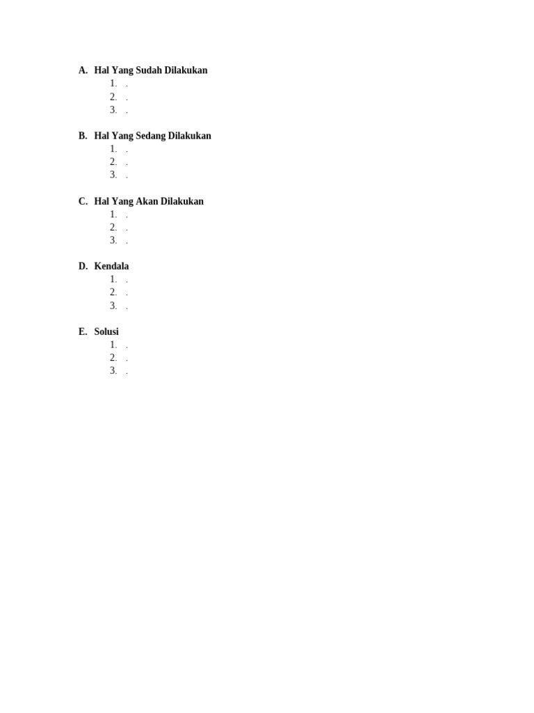 Format Laporan Progress | PDF