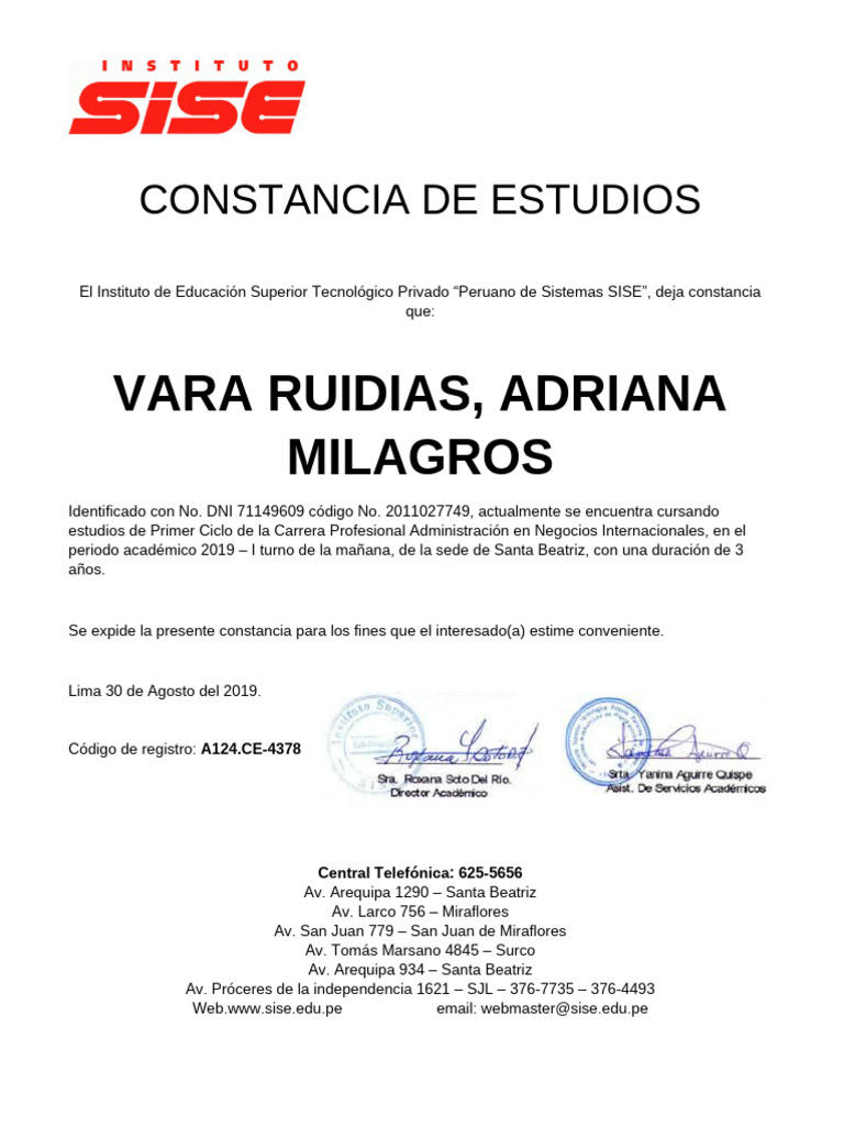 Template 1 SISE | PDF